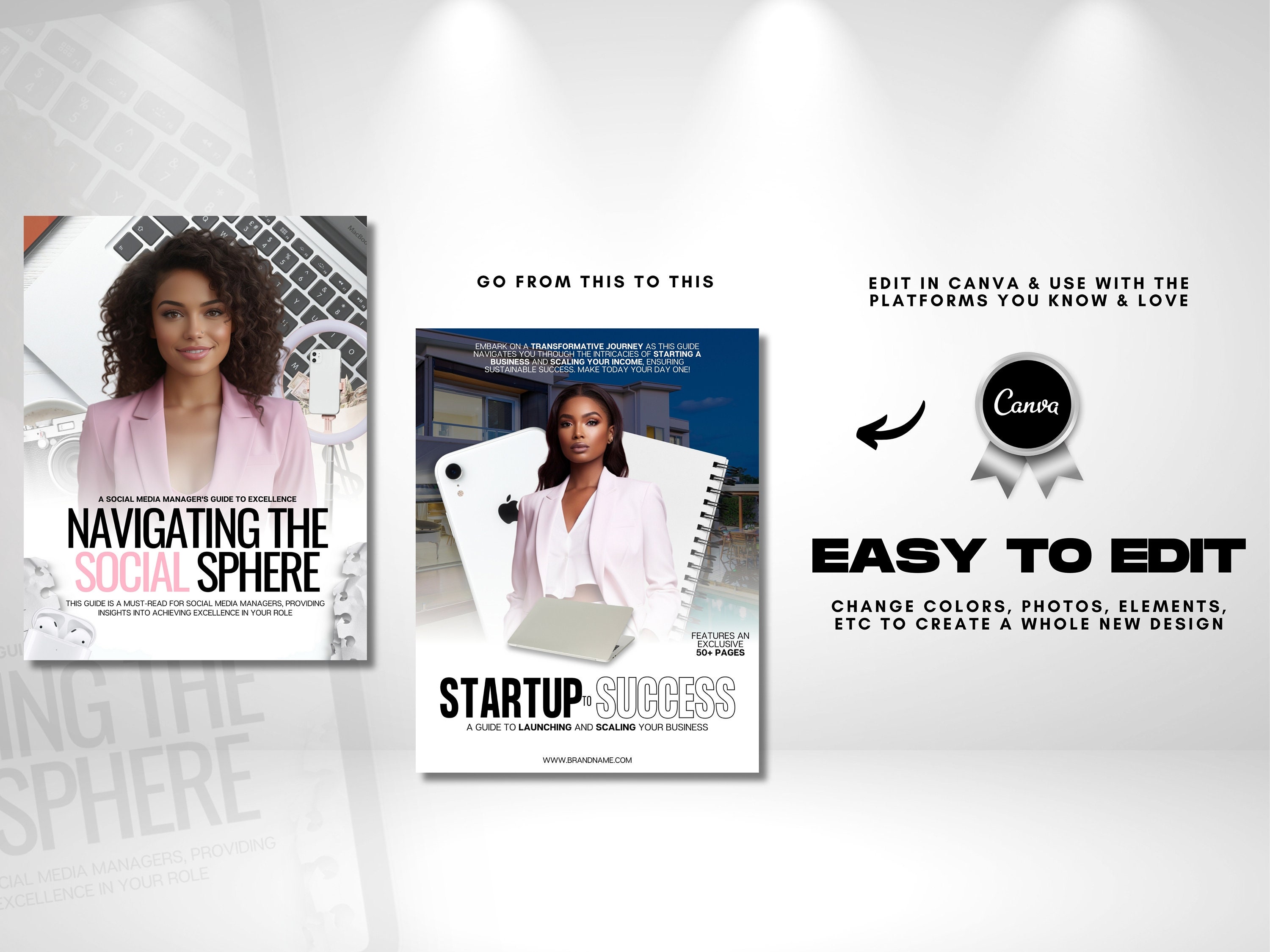 Ebook Cover, Editable E-book Cover, Social Media Manger Ebook Cover ...