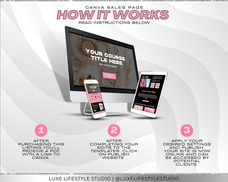 Canva Website Sales Page Template Coach & Course Creator Landing Page ...