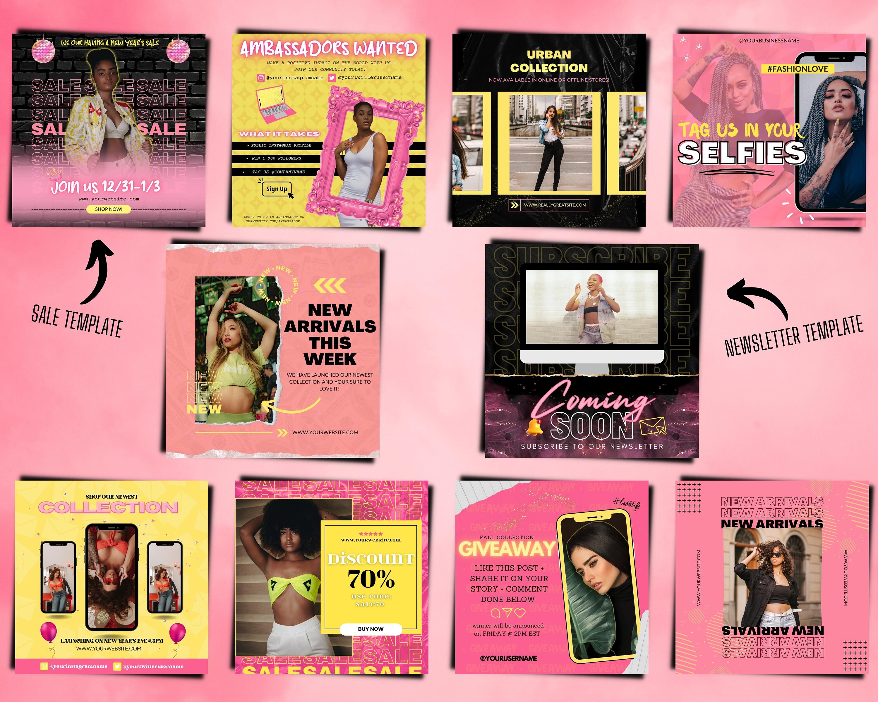 10 Instagram E Flyer Template DIY Social Media Flyer Pink Instagram ...