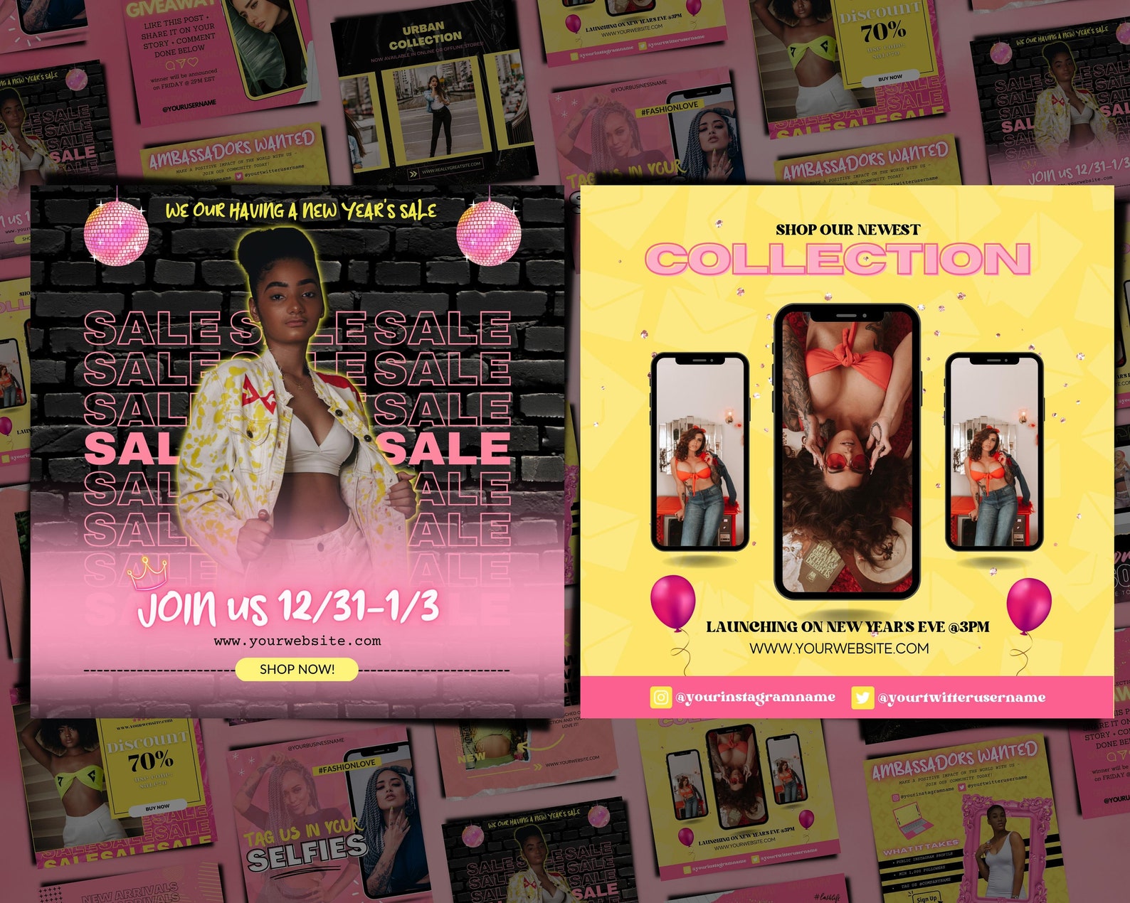 10 Instagram E Flyer Template DIY Social Media Flyer Pink Instagram ...