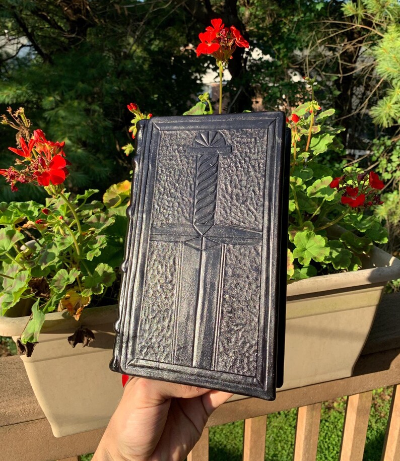 Hand Bound Leather Journal Black Sword Edition - Etsy