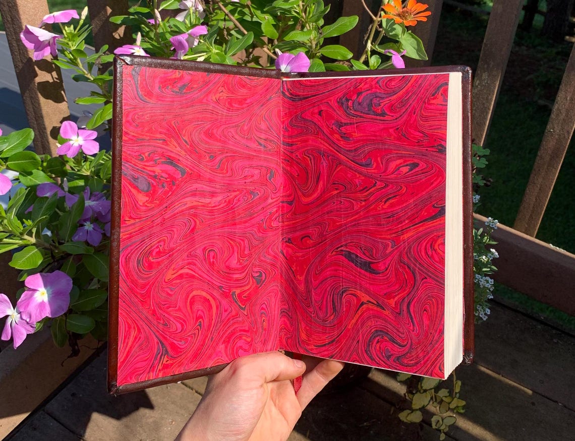 Hand Bound Leather Journal Triceratops Edition - Etsy