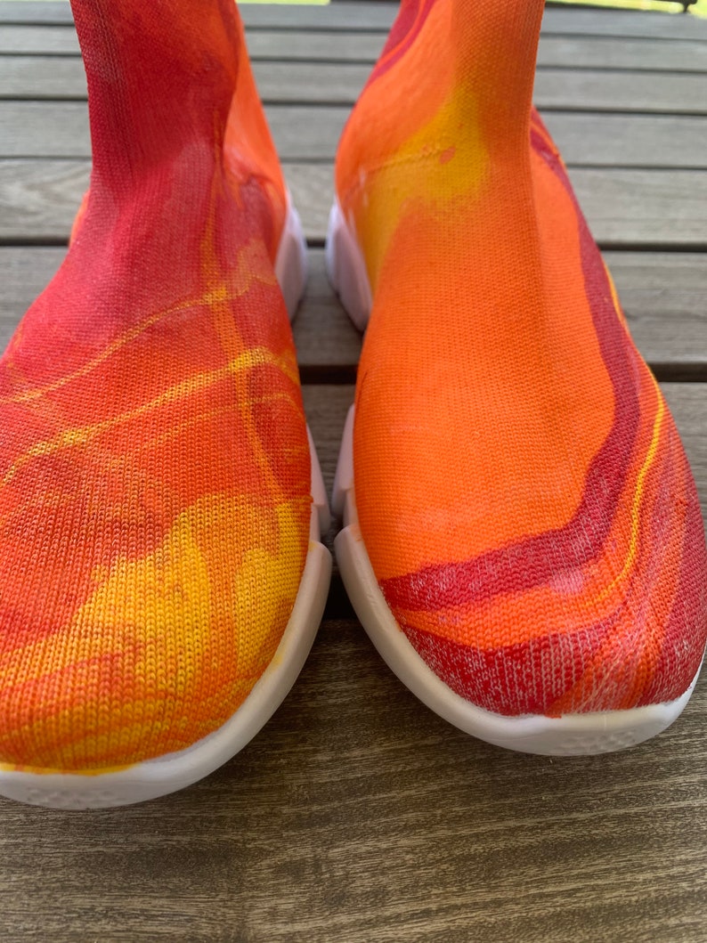 Hydro dipped shoes for boys or girls. Involves a bright color | Etsy