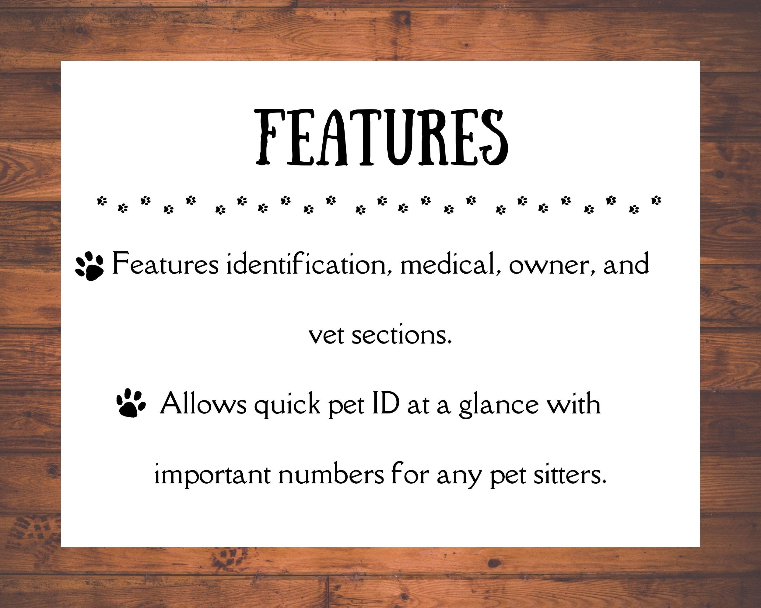 Pet Profile - Pet Identification, Personality, Contact Numbers, and ...