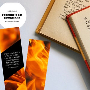 Fahrenheit 451 Quote Bookmark - Printable - Dual Sided - Stuff Your ...