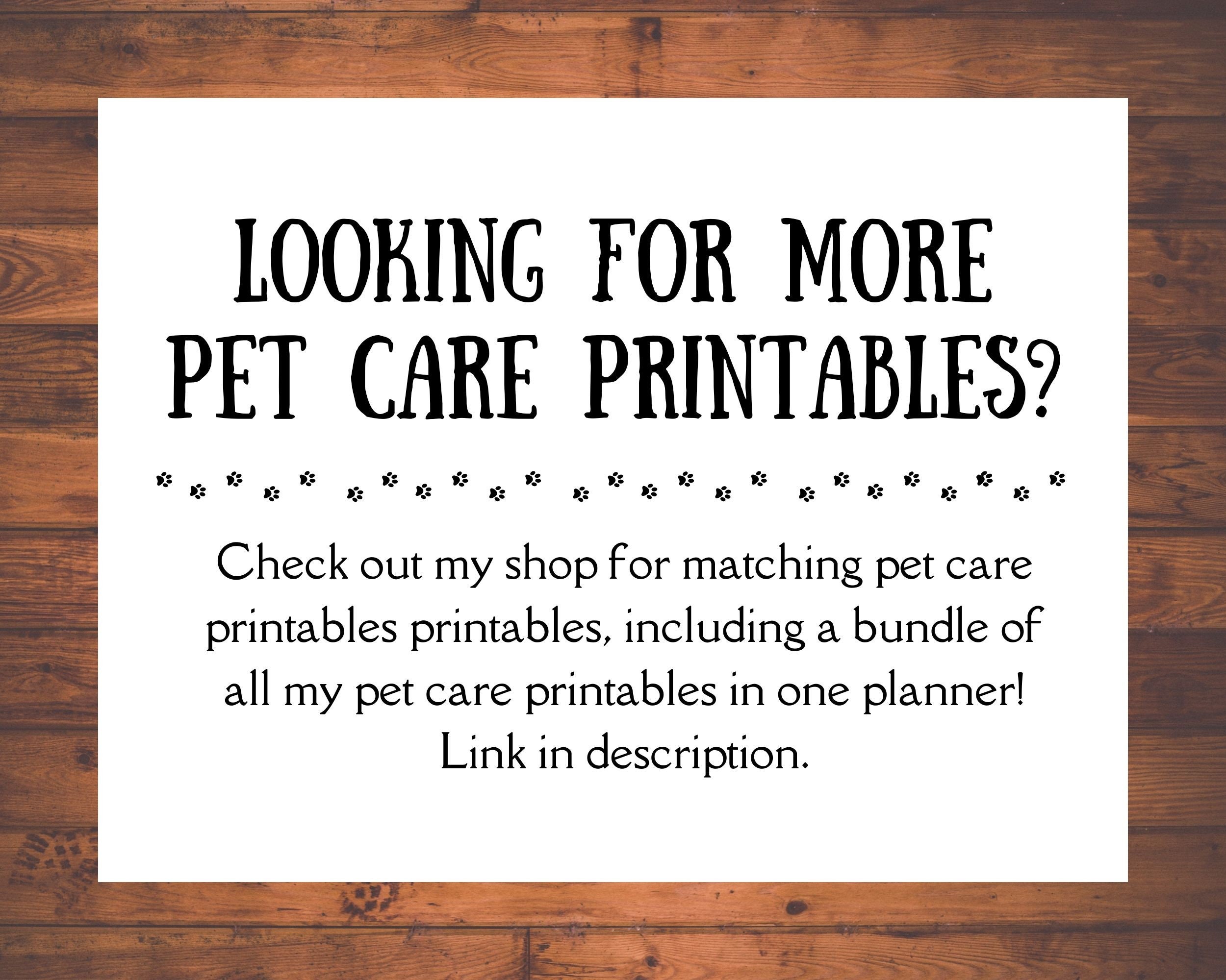 Pet Profile - Pet Identification, Personality, Contact Numbers, and ...