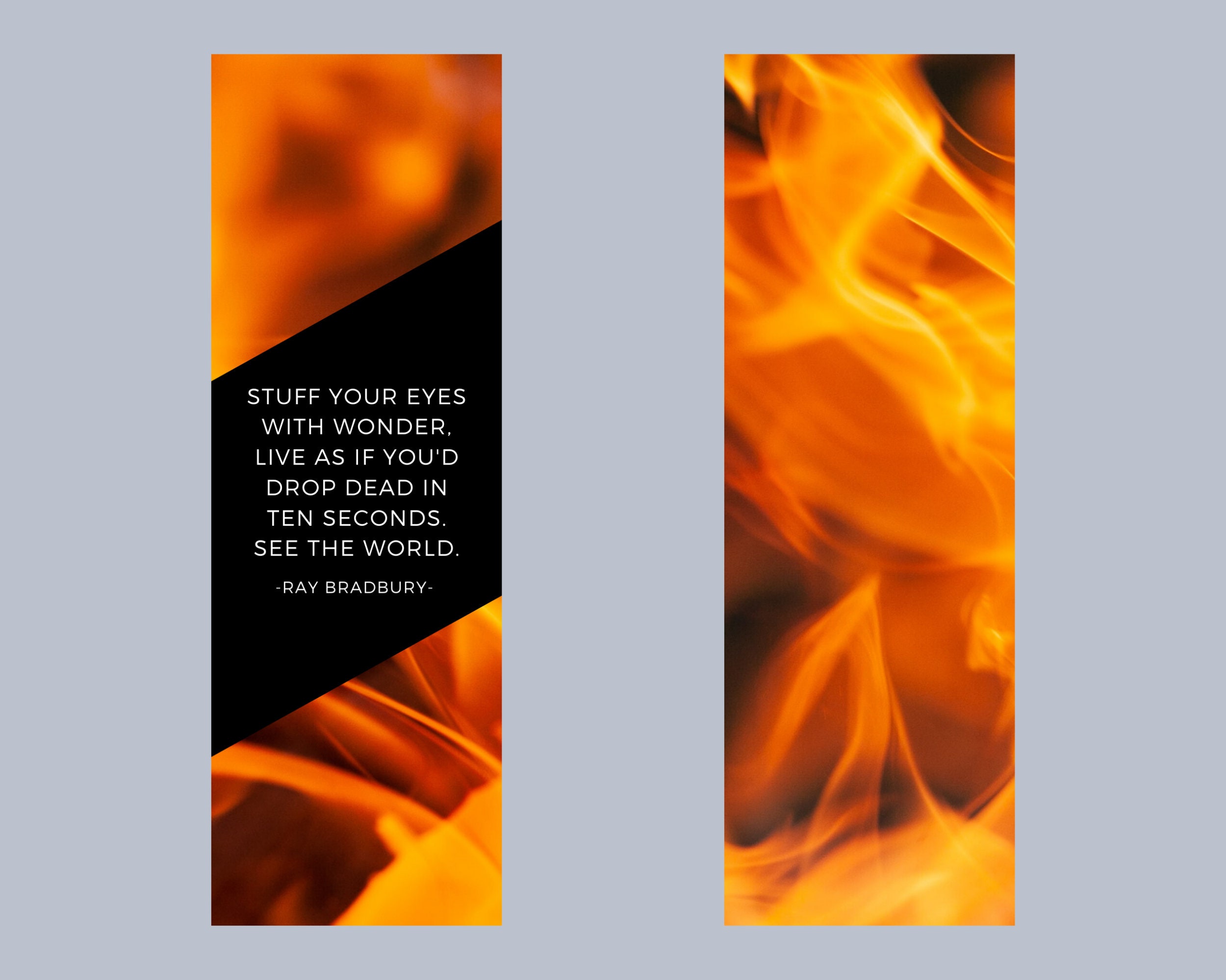Fahrenheit 451 Quote Bookmark Printable Dual Sided Stuff Your Eyes With ...