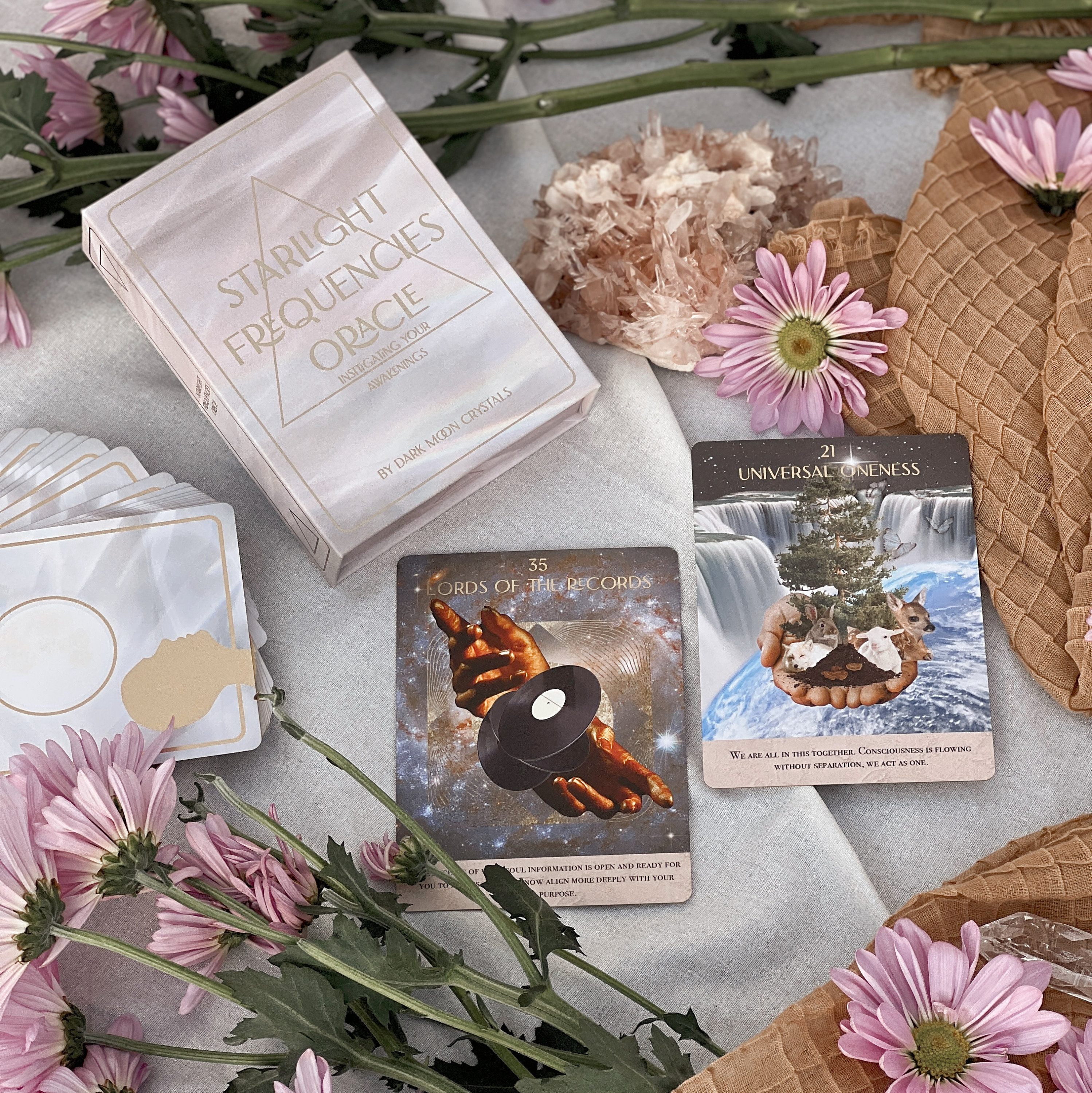 Starlight Frequencies 44 Card Oracle Deck With Guidebook, Light Code ...