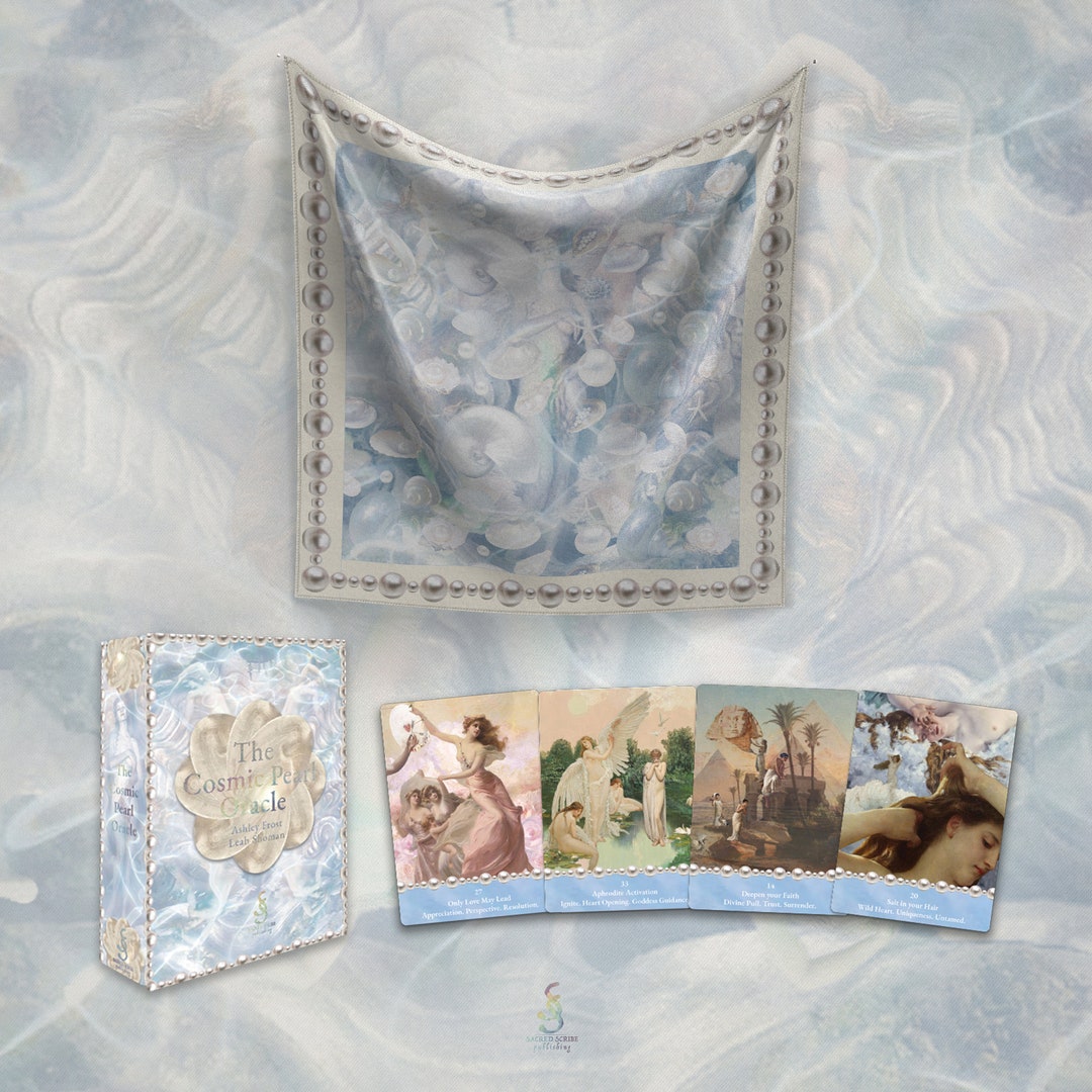 The Cosmic Pearl Oracle Altar Cloth Sacred Space Adornment Tarot Wrap ...