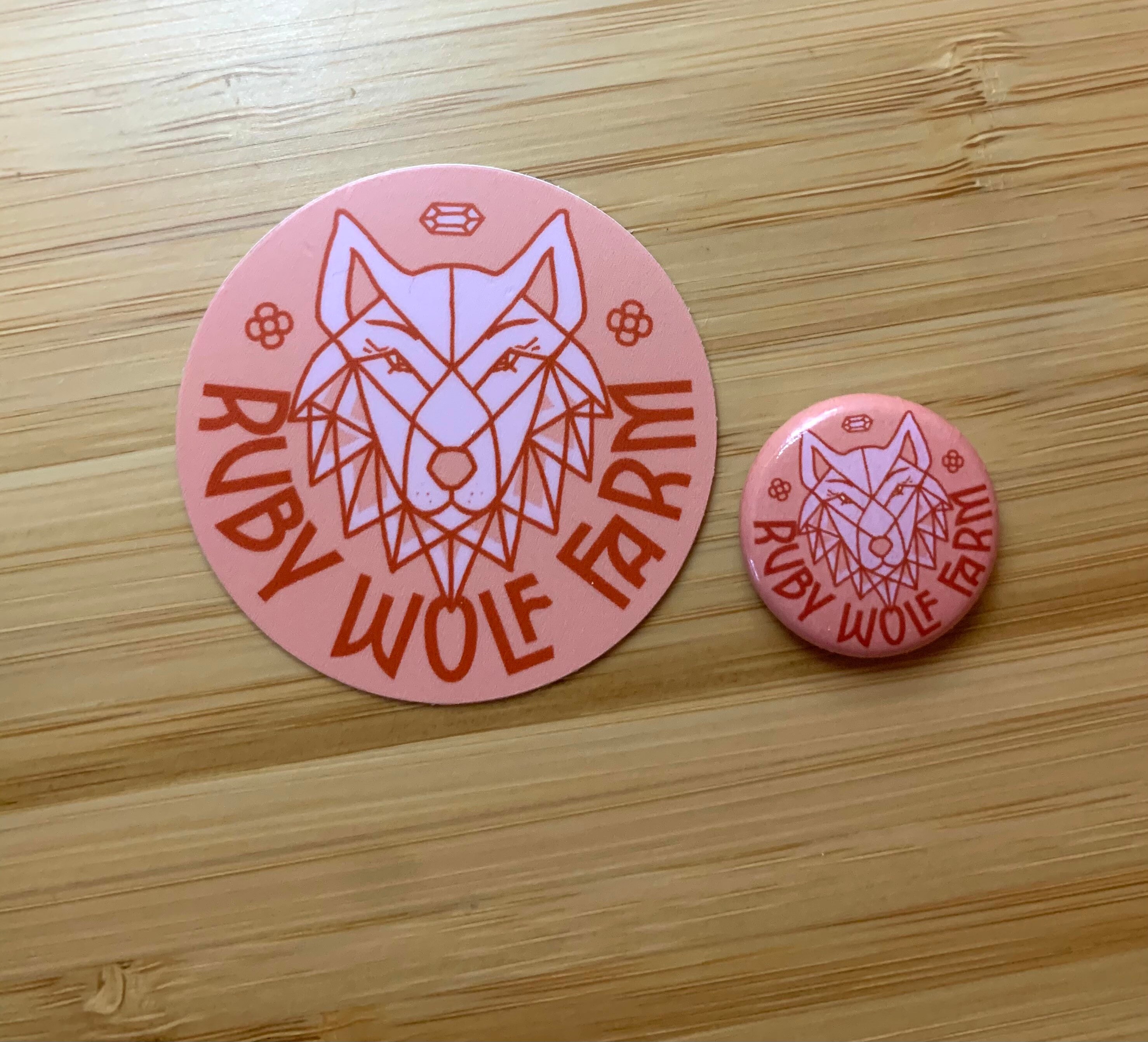 Farm Logo Sticker on Pink Background Small - Etsy