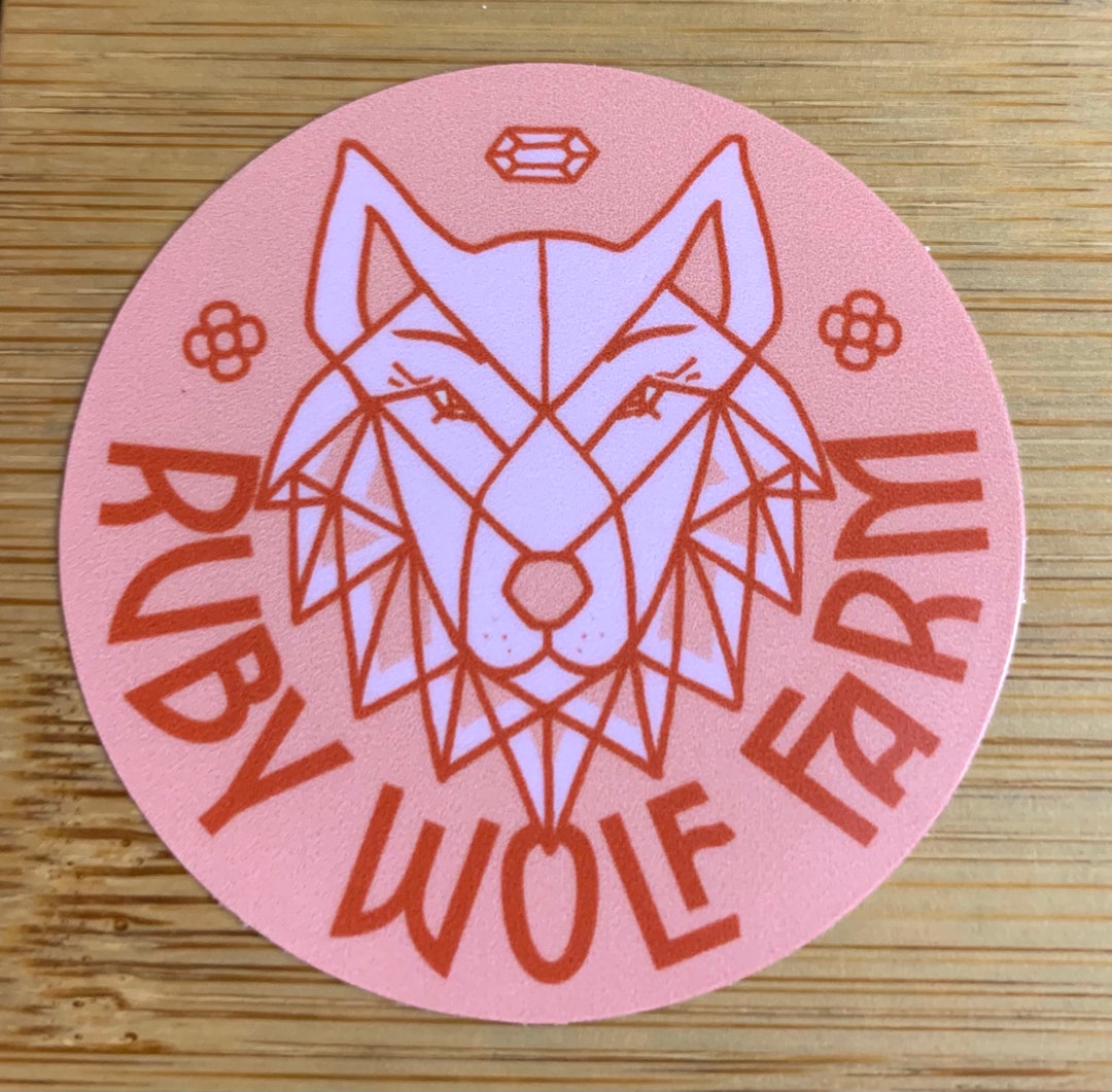 Farm Logo Sticker on Pink Background Small - Etsy