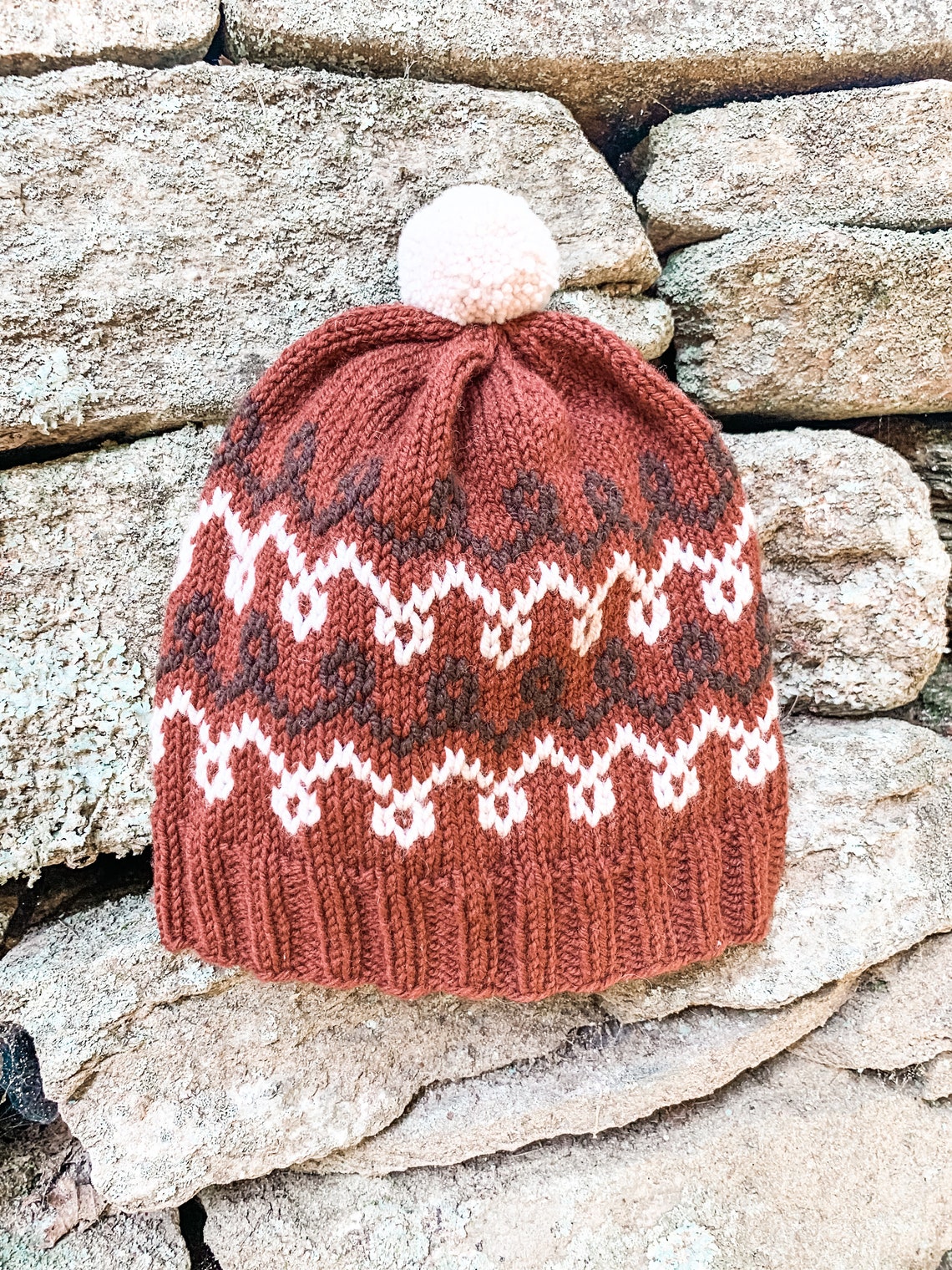 Squiggle Snack Hat Knitting Pattern Three Sizes Adult | Etsy