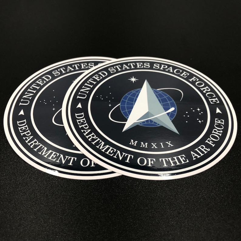 2-pack/set Space Force Decal Stickers 4.5 Vinyl for Bumpers Cars Trucks Laptops Window ...