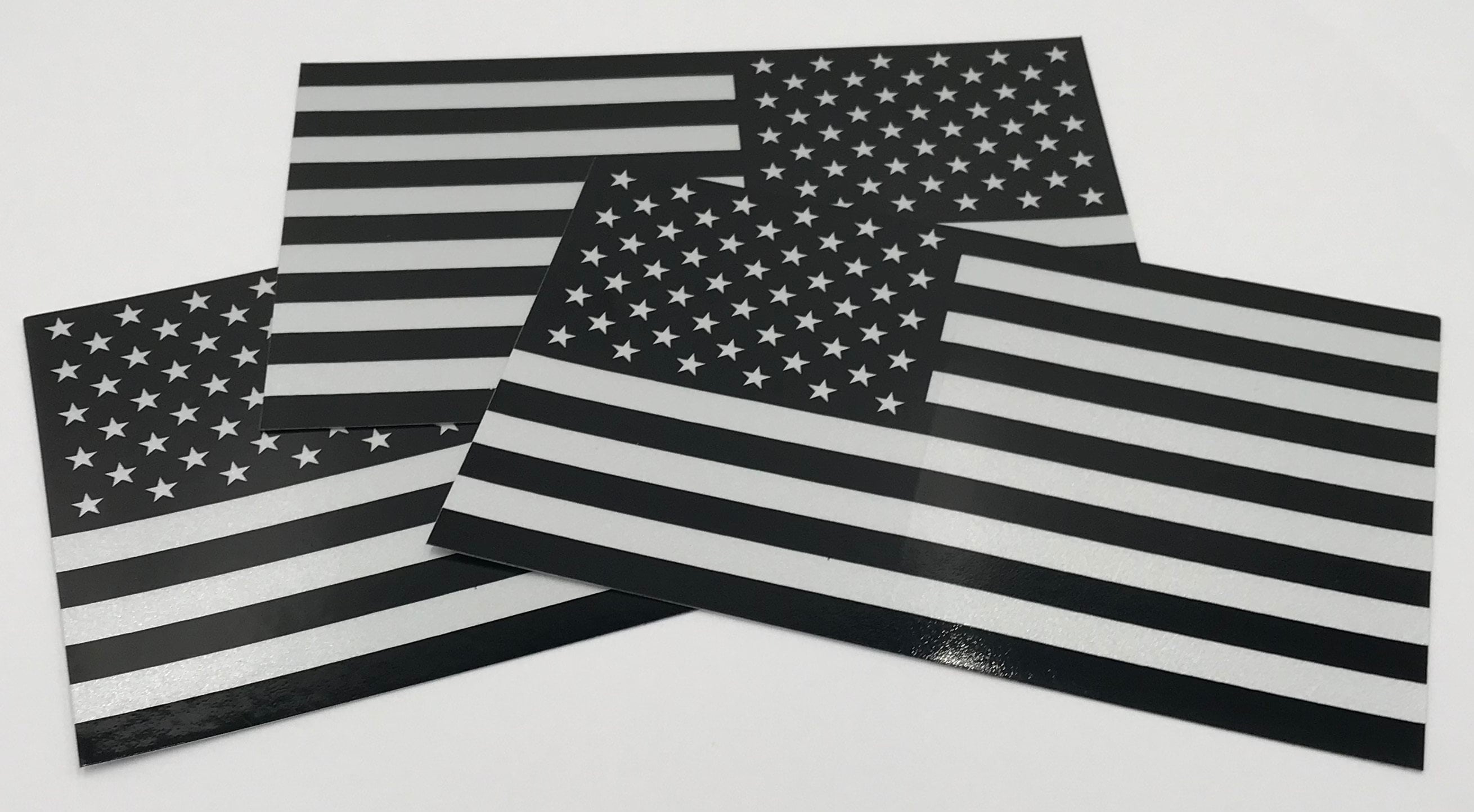 American Flag REFLECTIVE Decals 3 Sticker Set/pack/lot - Etsy