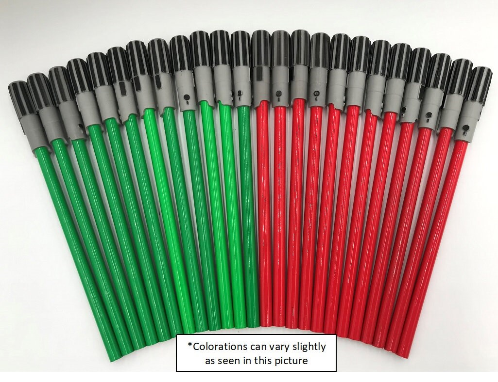 Light Saber Sword Pencils SET of 24 W/ Erasers 12 RED 12 - Etsy