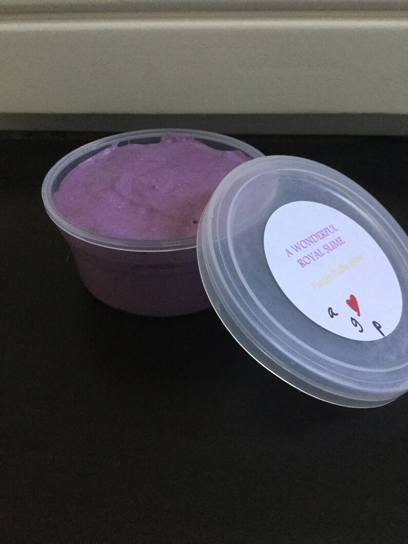 A Wonderful Royal Slime. 4oz Purple Fluffy Slime - Etsy