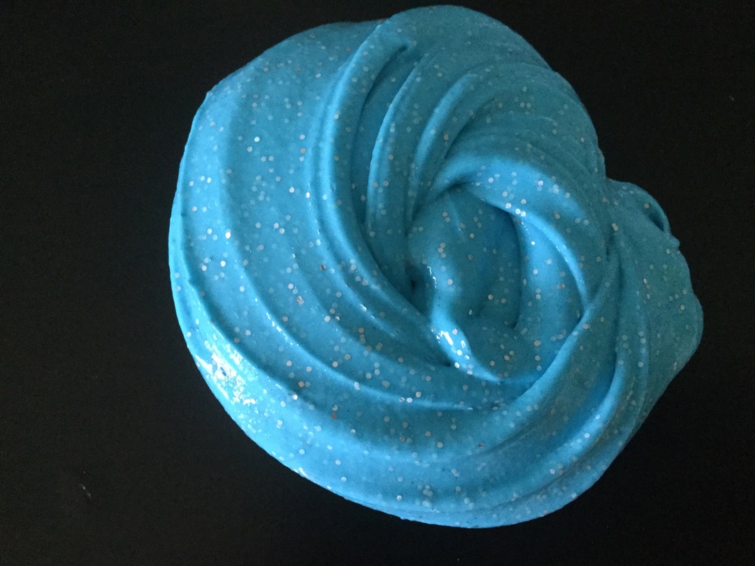 Elsa’s Frozen Slime. 4oz Blue Fluffy Slime - Etsy