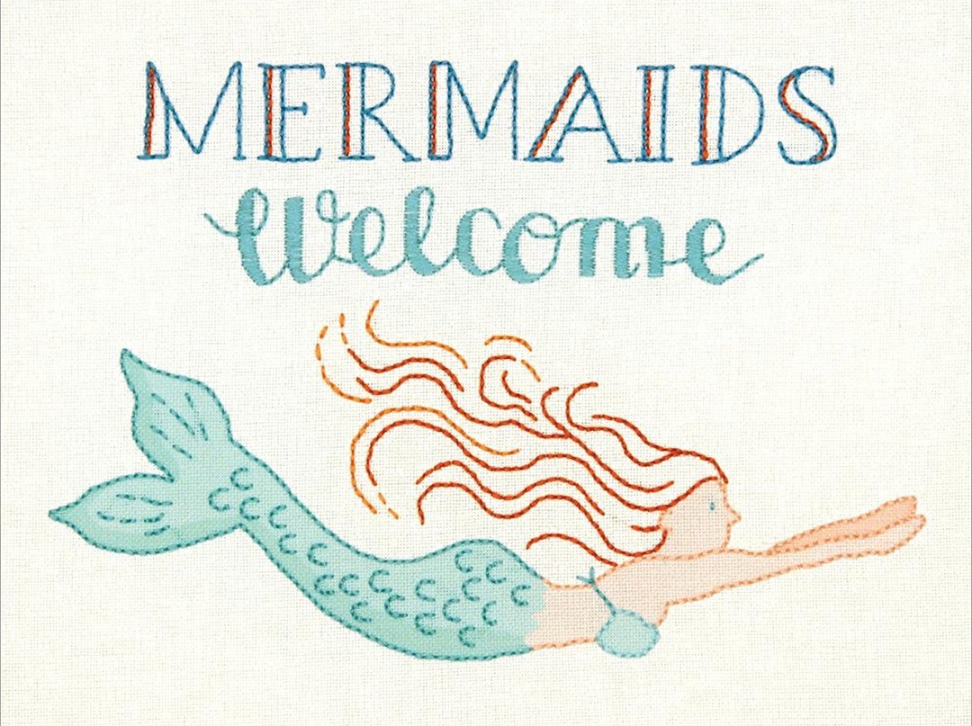Mermaids Welcome Embroidery Kit by Dimensions - Etsy