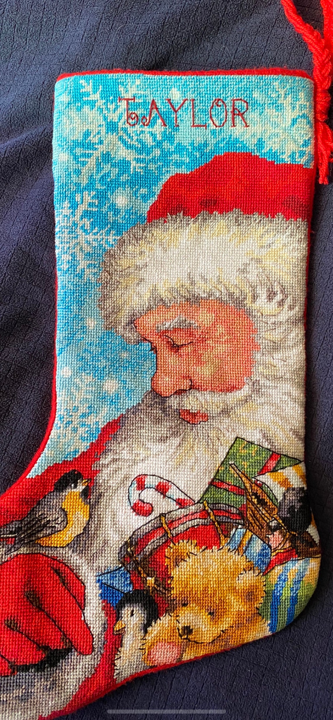 Santa and Toys Needlepoint Stocking Kit by Dimensions - Etsy