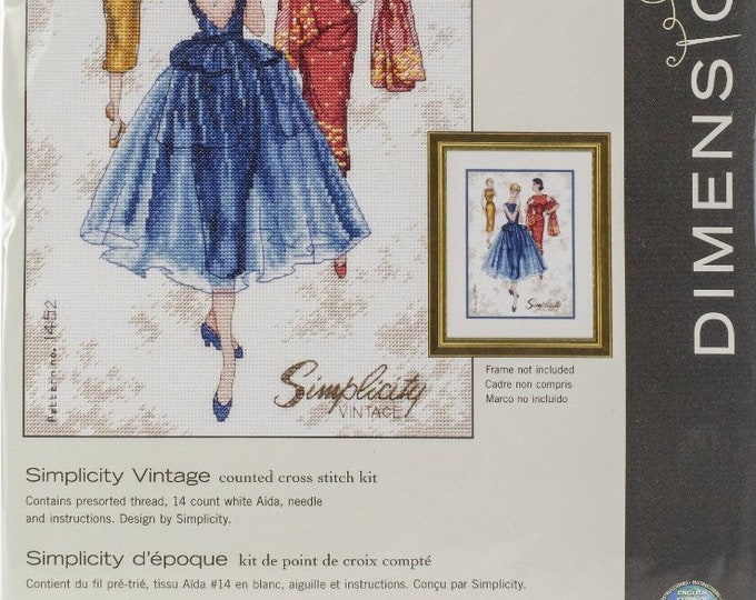 Simplicity Vintage Counted Cross Stitch Kit by Dimensions - Etsy