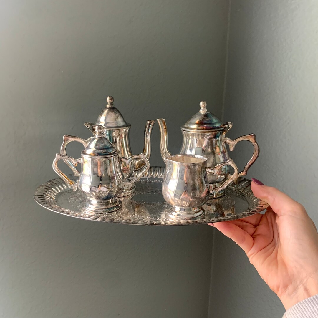 Vintage Godinger Silver Plated Pretend Tea Set Keepsake Gift - Etsy