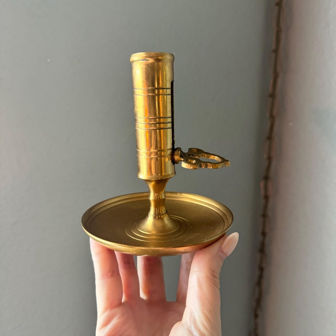 Antique Adjustable Solid Brass Candlestick Holder - Etsy