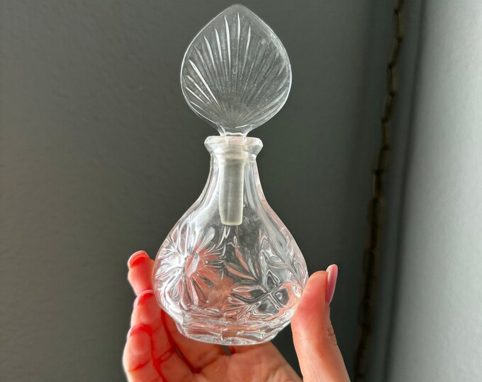 Midcentury Pressed Glass Perfume Bottlr - Etsy