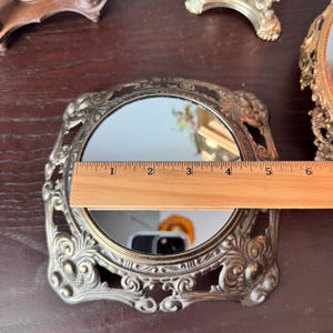 Vintage Ornate Mirrored Metal Riser / Upcycled Metal Base - Etsy