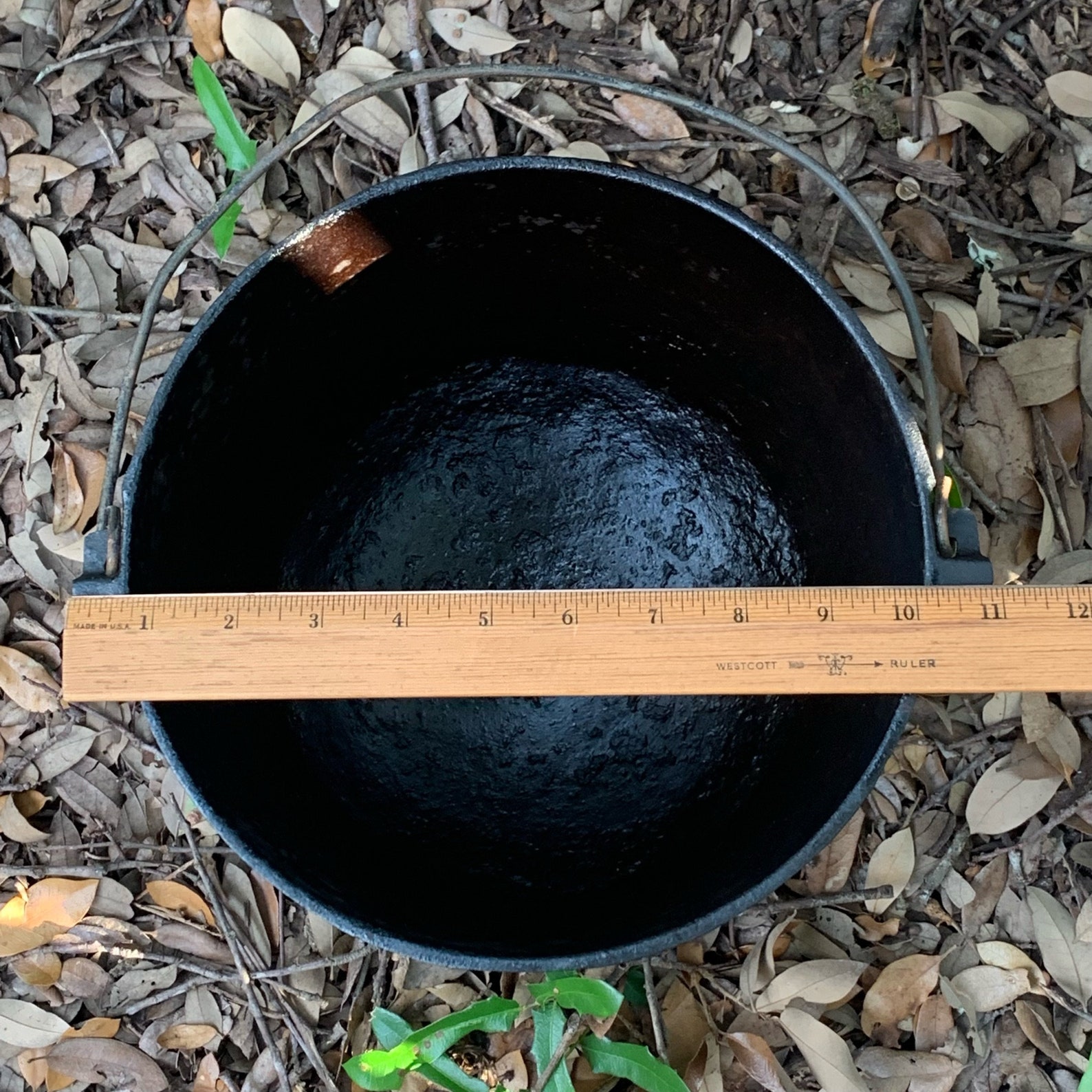 Vintage Cast Iron Round Bottom Kettle / Restored Cauldron / - Etsy