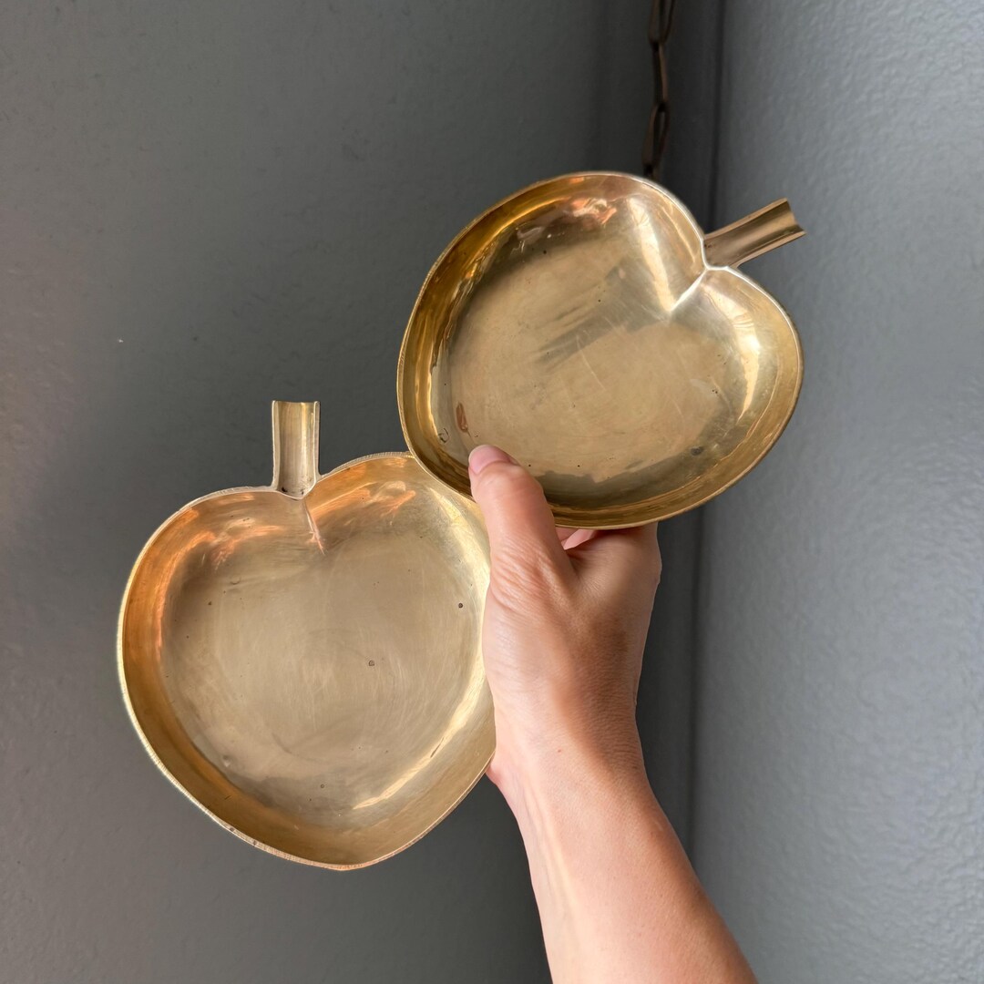 Vintage Neiman Marcus Brass Ash Tray Set - Etsy