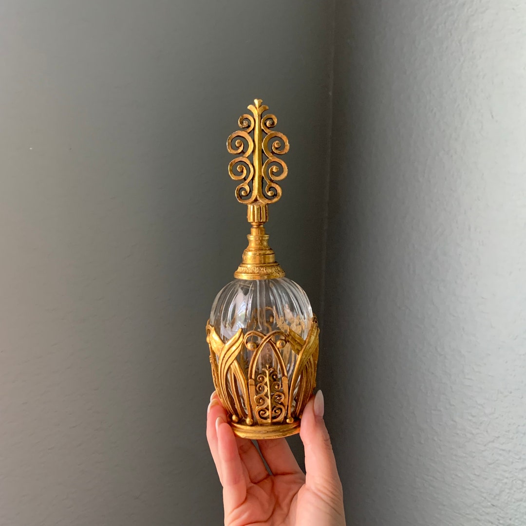 Vintage Matson Perfume Bottle With Scroll Design / Hollywood Regency ...
