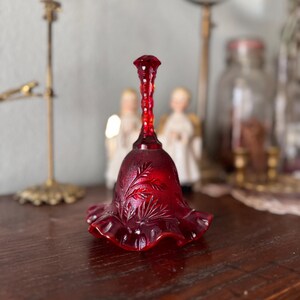 Vintage Fenton Ruby Red Amberina Bell - Etsy