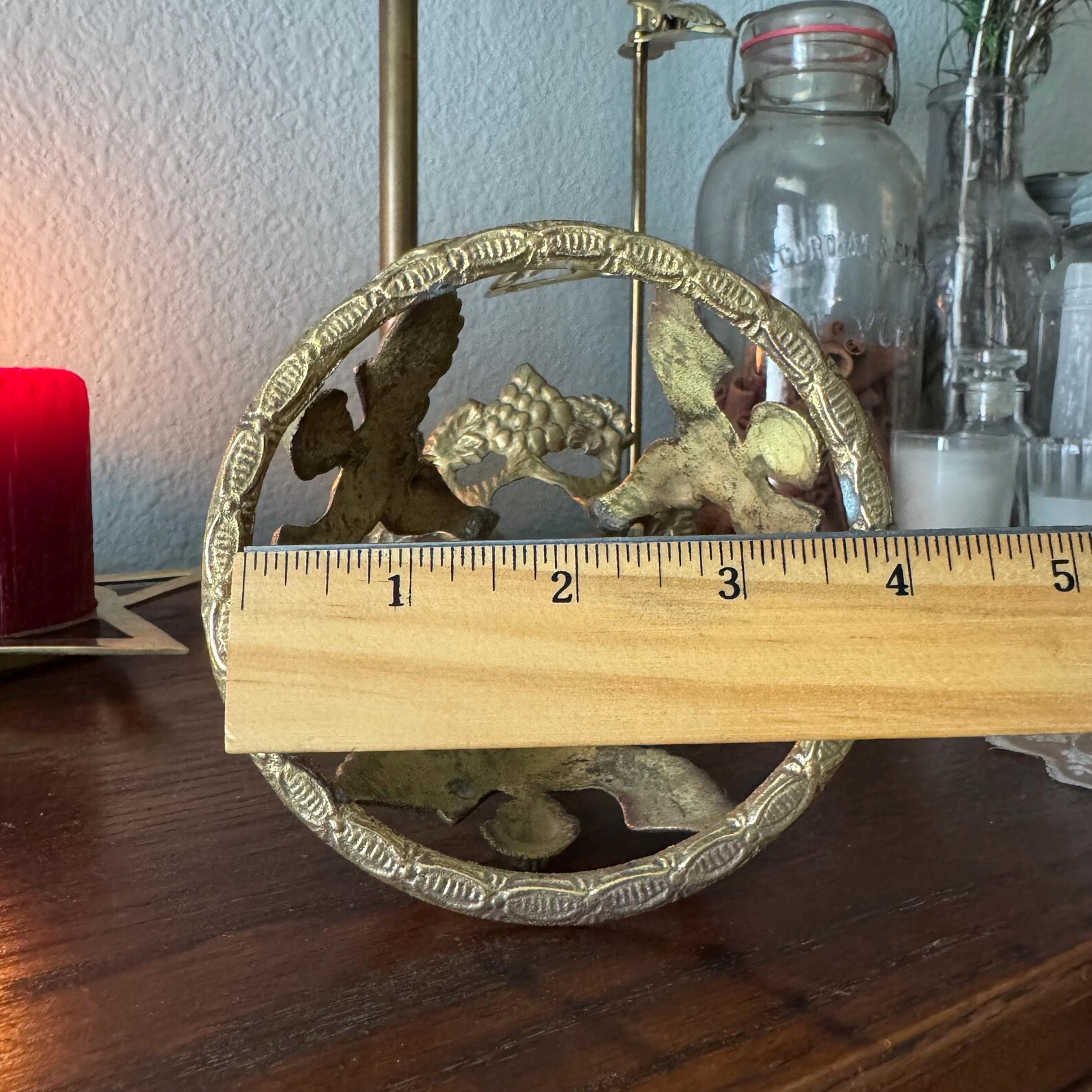 Vintage Brass Angel Sphere Stand - Etsy