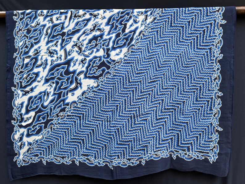 Scarf Square Clouds Motif Batik Tulis Hand-drawn Batik - Etsy