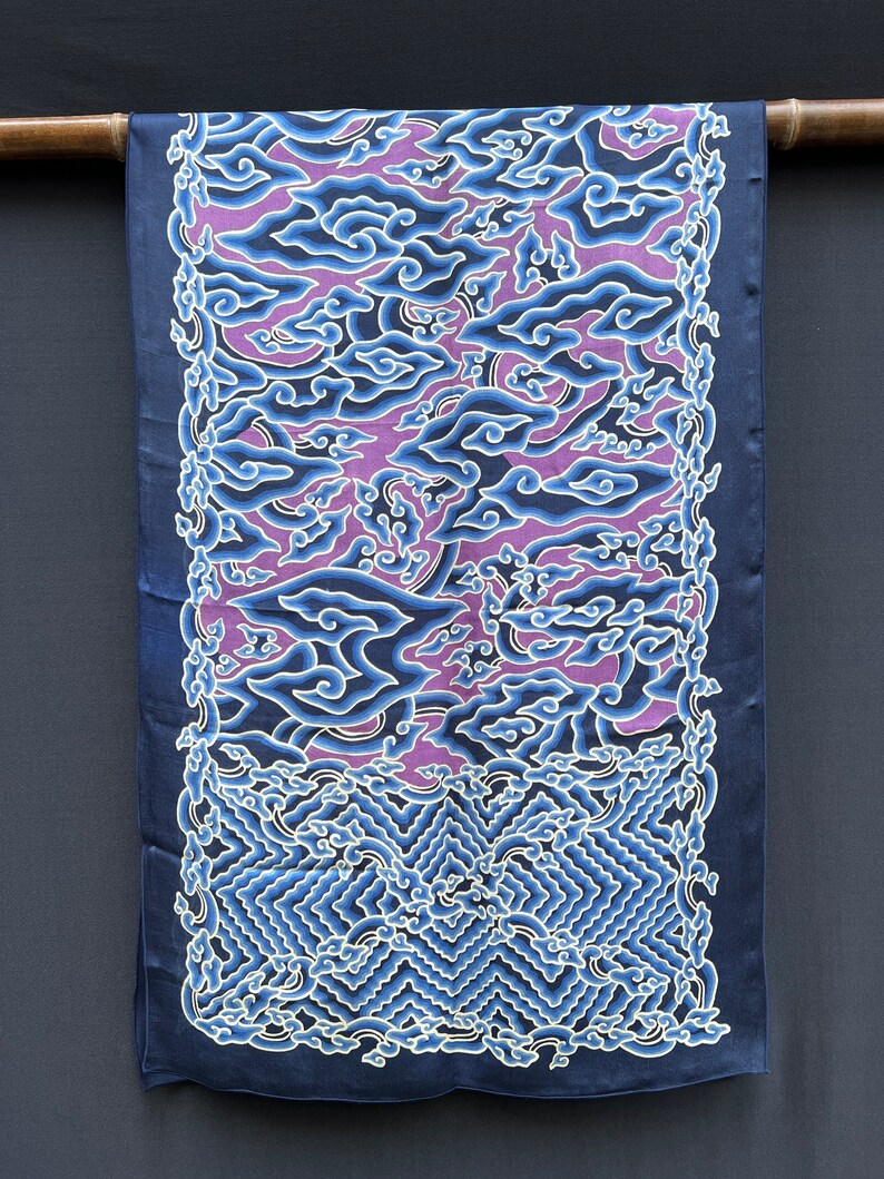 Classic Cloud Motif, Batik Tulis, Hand-drawn Batik Scarf - Etsy