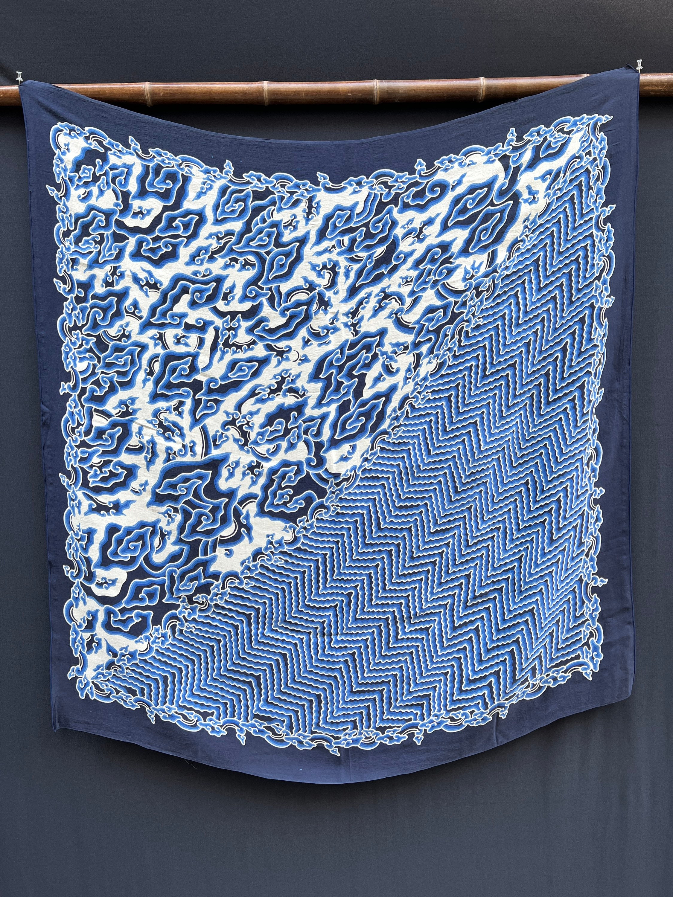 Scarf Square Clouds Motif Batik Tulis Hand-drawn Batik - Etsy