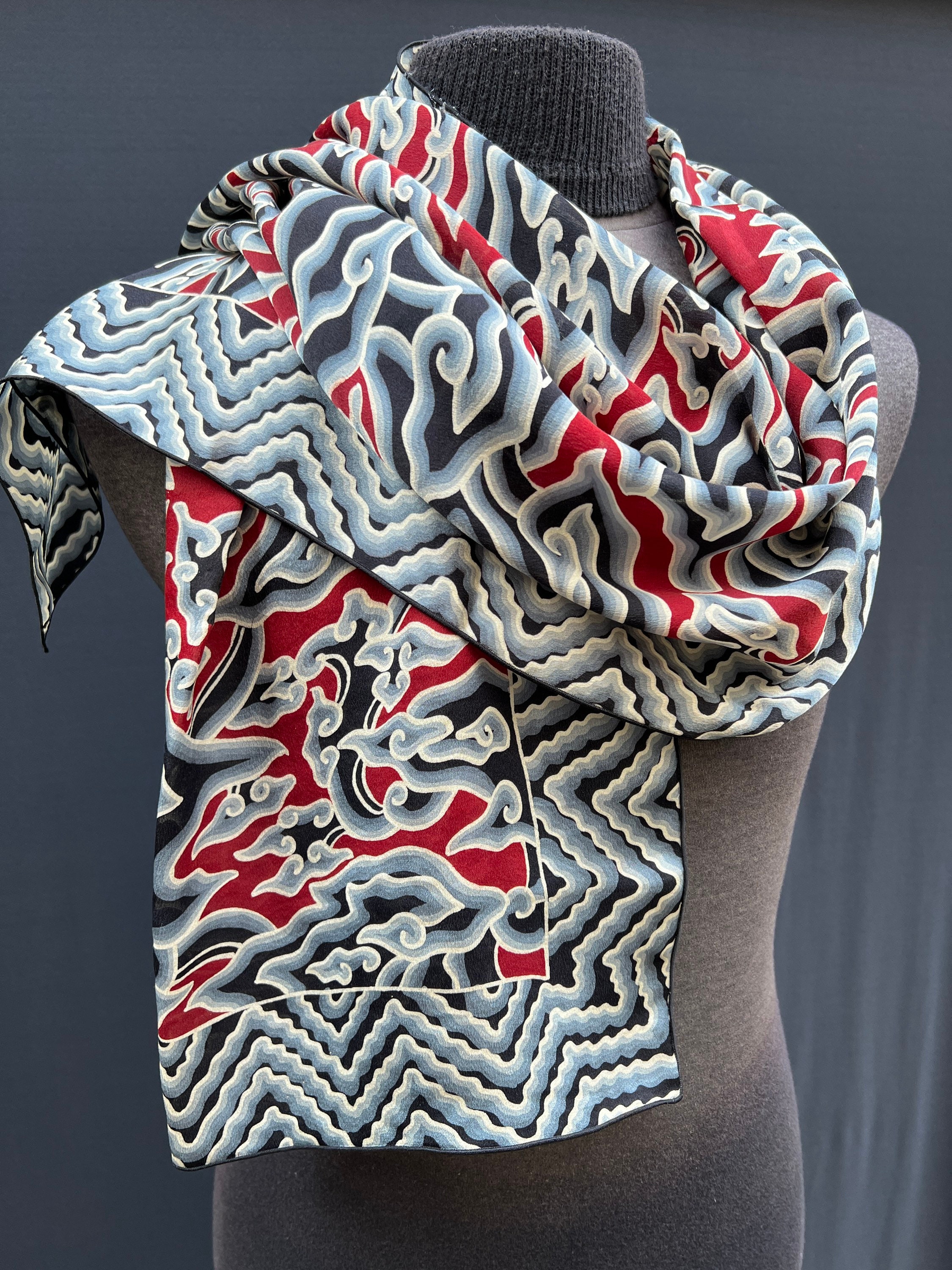 Classic Cloud Motif, Batik Tulis, Hand-drawn Batik Scarf - Etsy