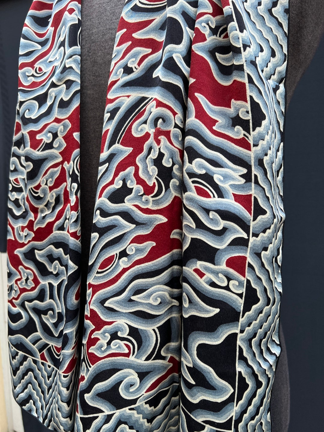 Classic Cloud Motif Batik Tulis Hand-drawn Batik Scarf - Etsy