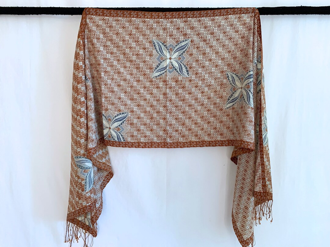 Unique Design, Batik, Hand-drawn on Textured Silk - Etsy