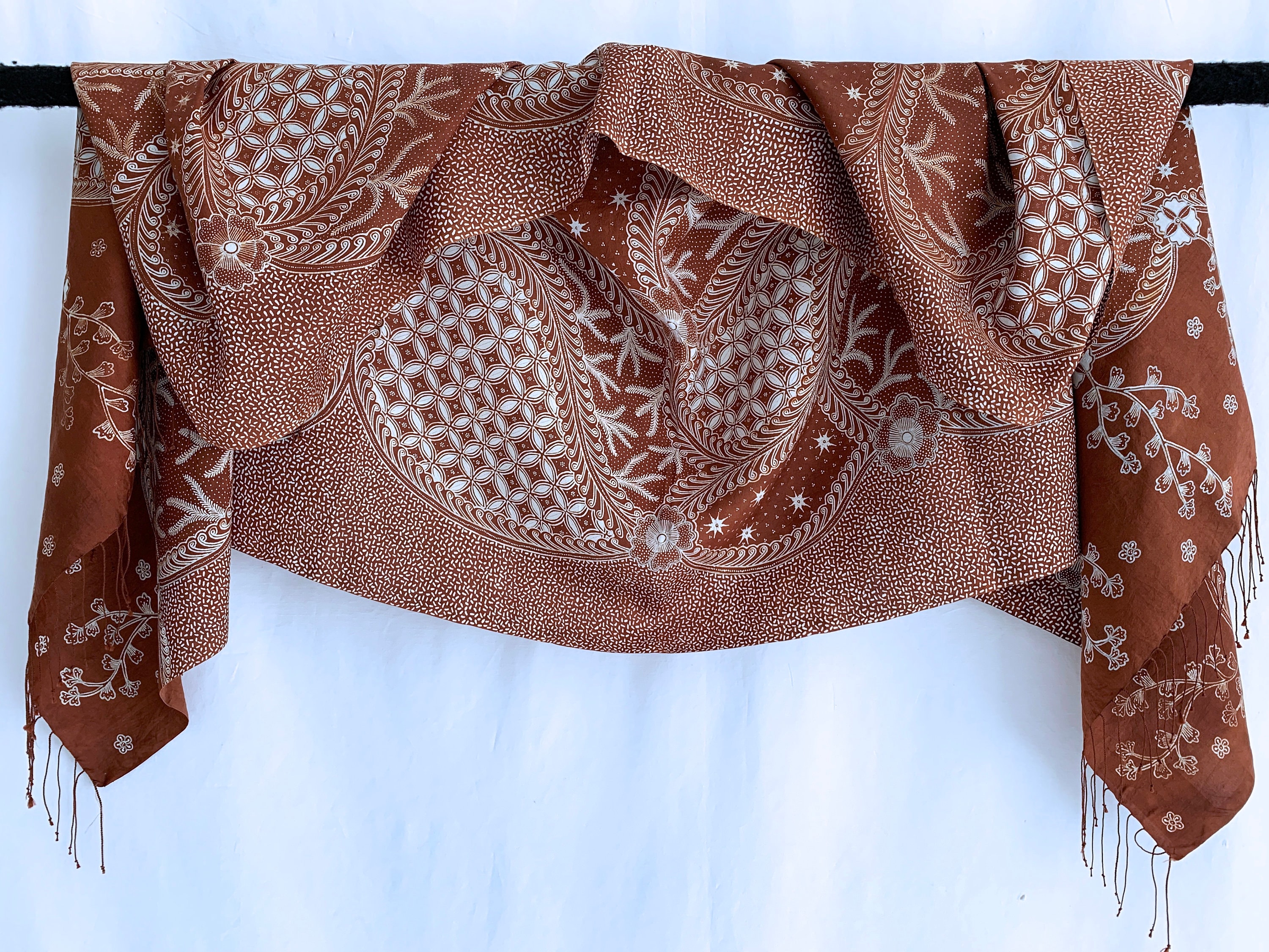 Extremely Fine Hand-drawn Batik on a Silk Shawl. - Etsy