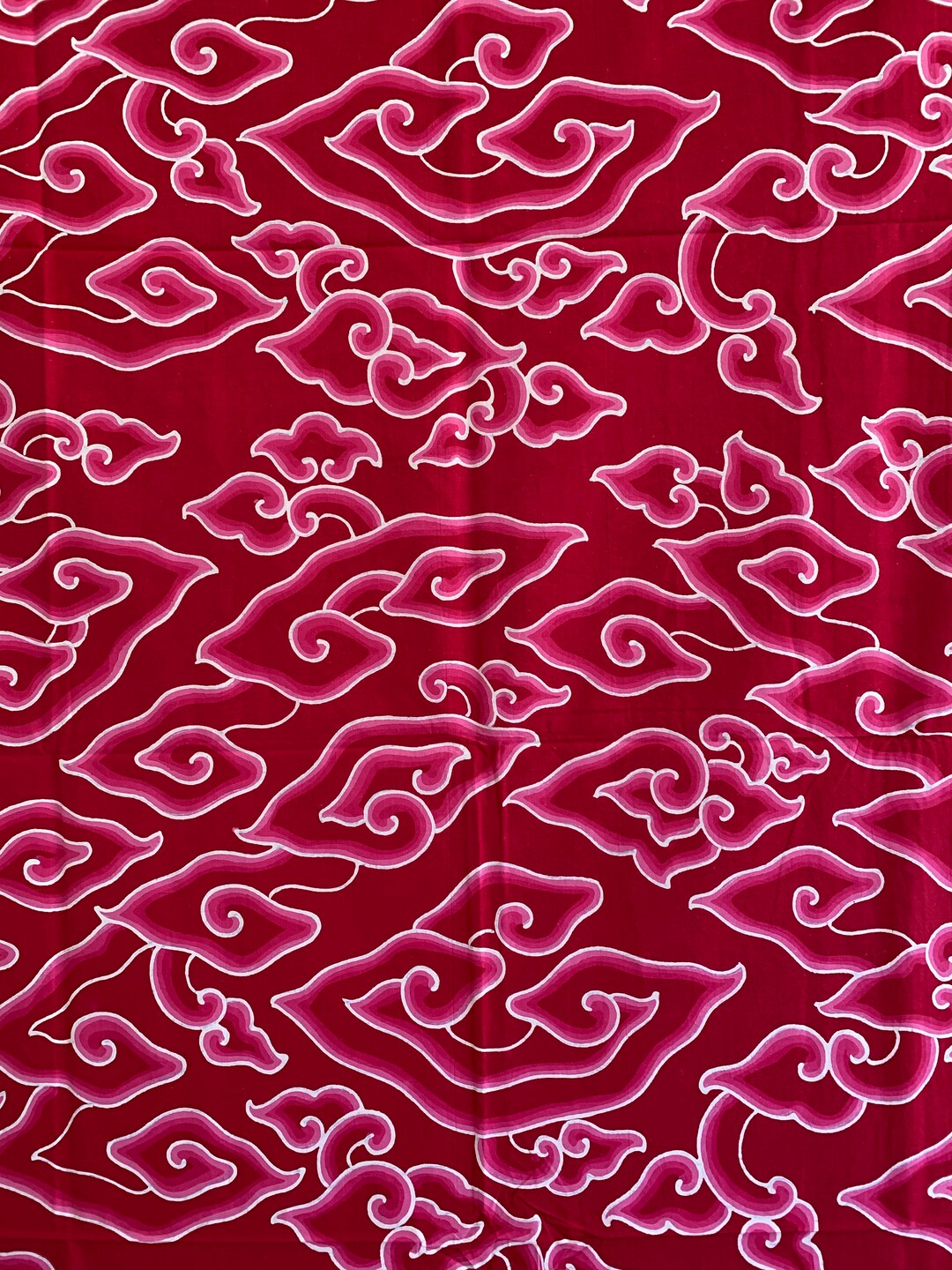 Batik Hand Drawn on Cotton, Mega Mendung Cloud Pattern - Etsy