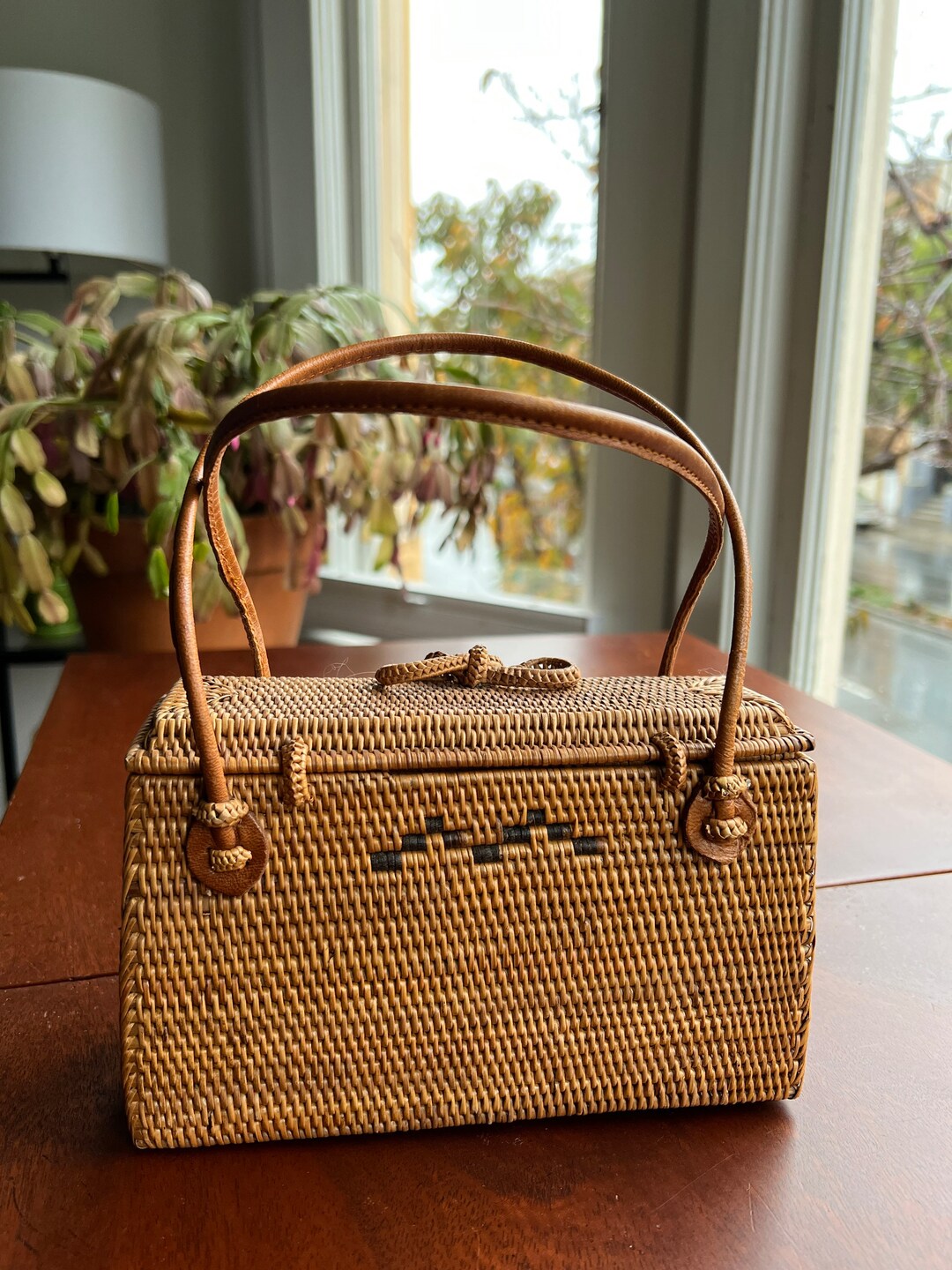 Handmade Woven Top Handle Bag Vintage Balinese - Etsy