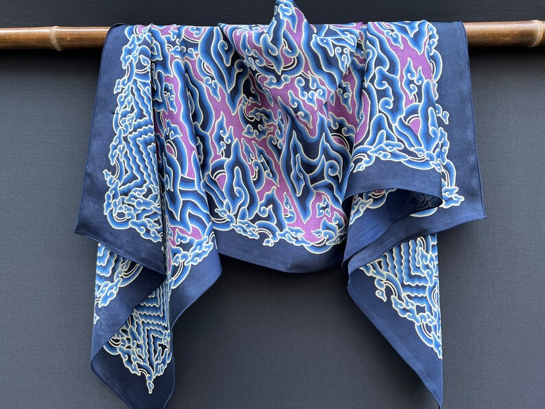 Classic Cloud Motif Batik Tulis Hand-drawn Batik Scarf - Etsy