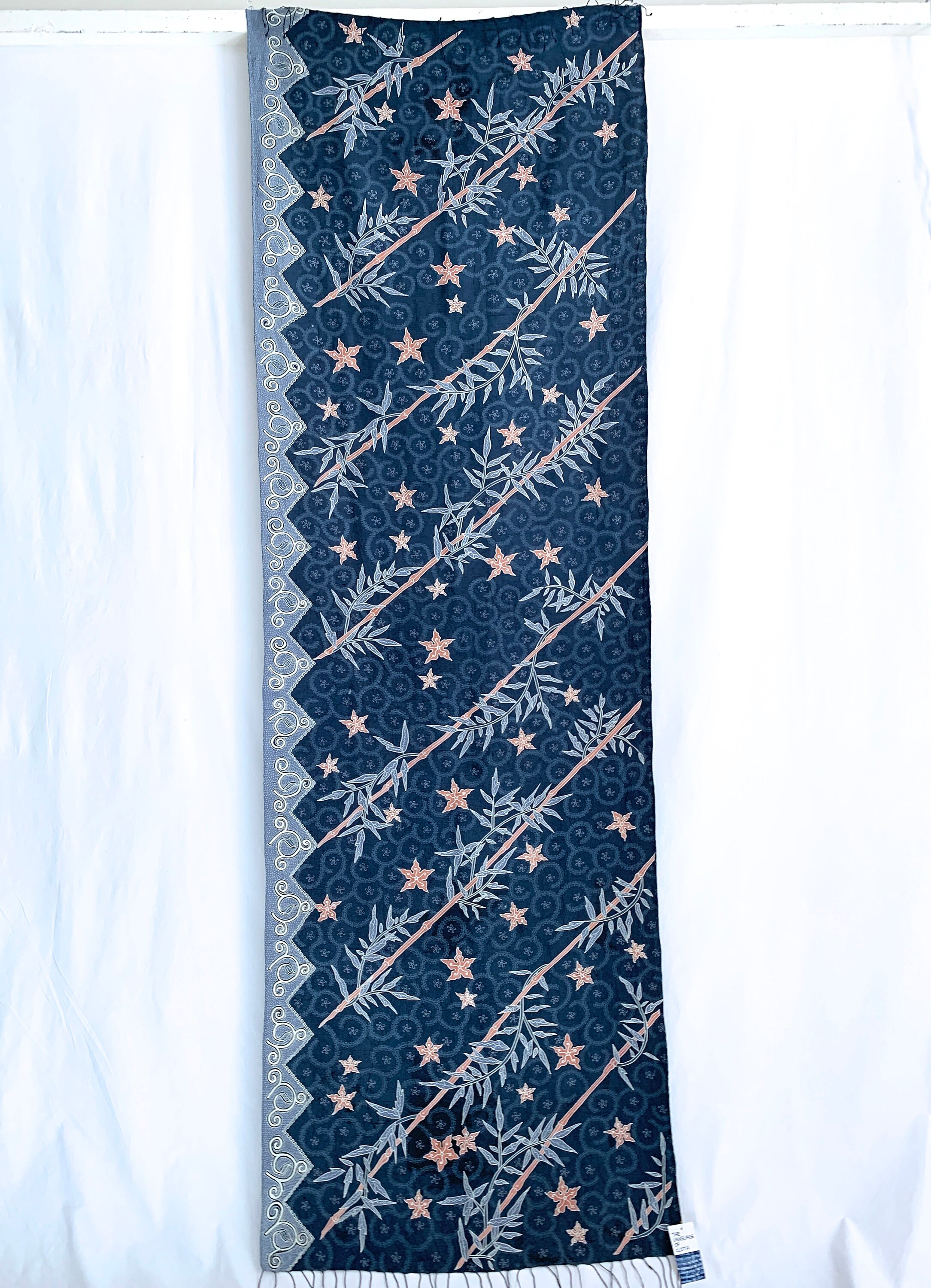 Unique Bamboo Motif Batik on Silk Shawl | Etsy