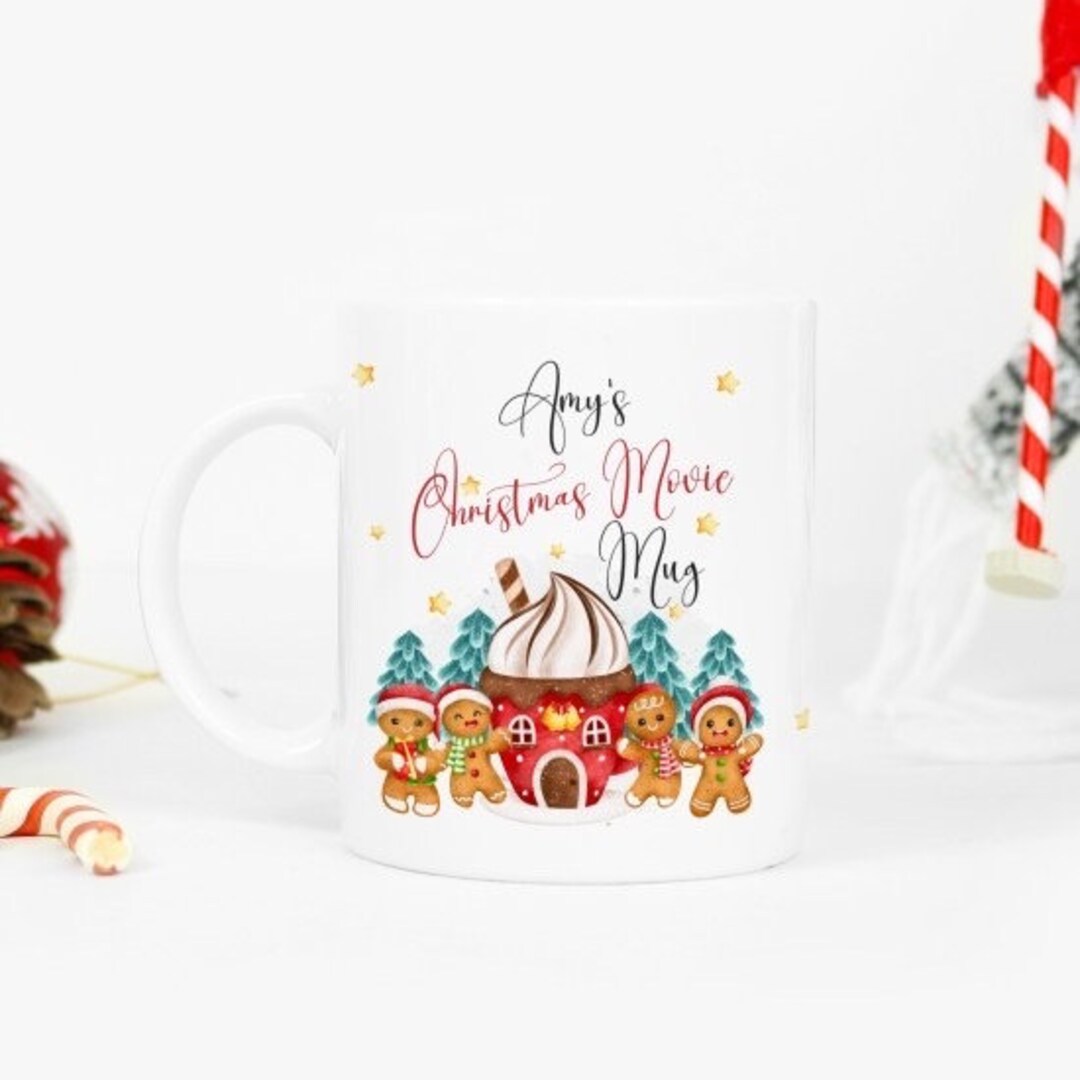 Personalised Gingerbread Christmas Movies Full Wrap Mug 11oz Mug ...