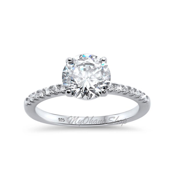 Cubic Zirconia Engagement Ring - Etsy