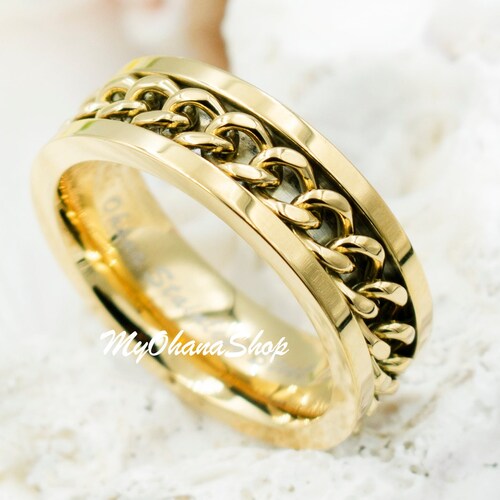 Personalize Fidget Ring for Men and Women Unisex Anxiety - Etsy