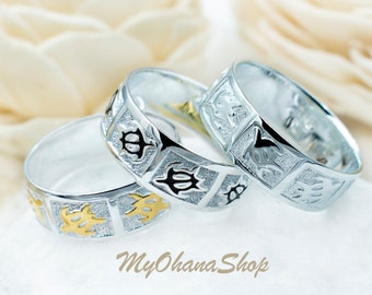 Sterling Silver Hawaiian Mother & Baby Honu White MOP Ring - Etsy