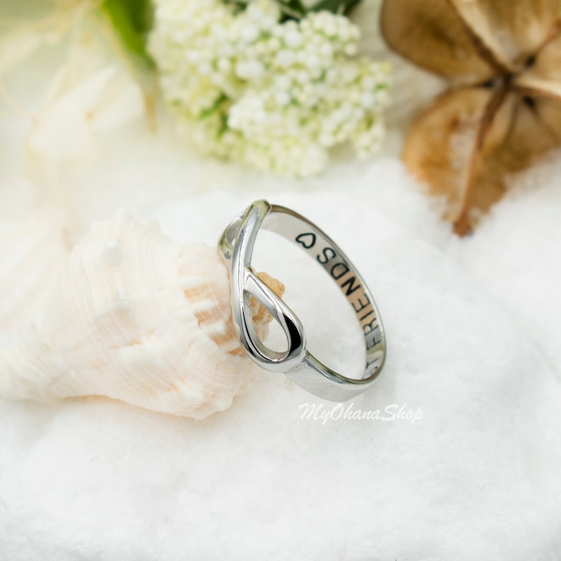 925 Sterling Silver Best Friends Ring for Girls Women. BFF | Etsy