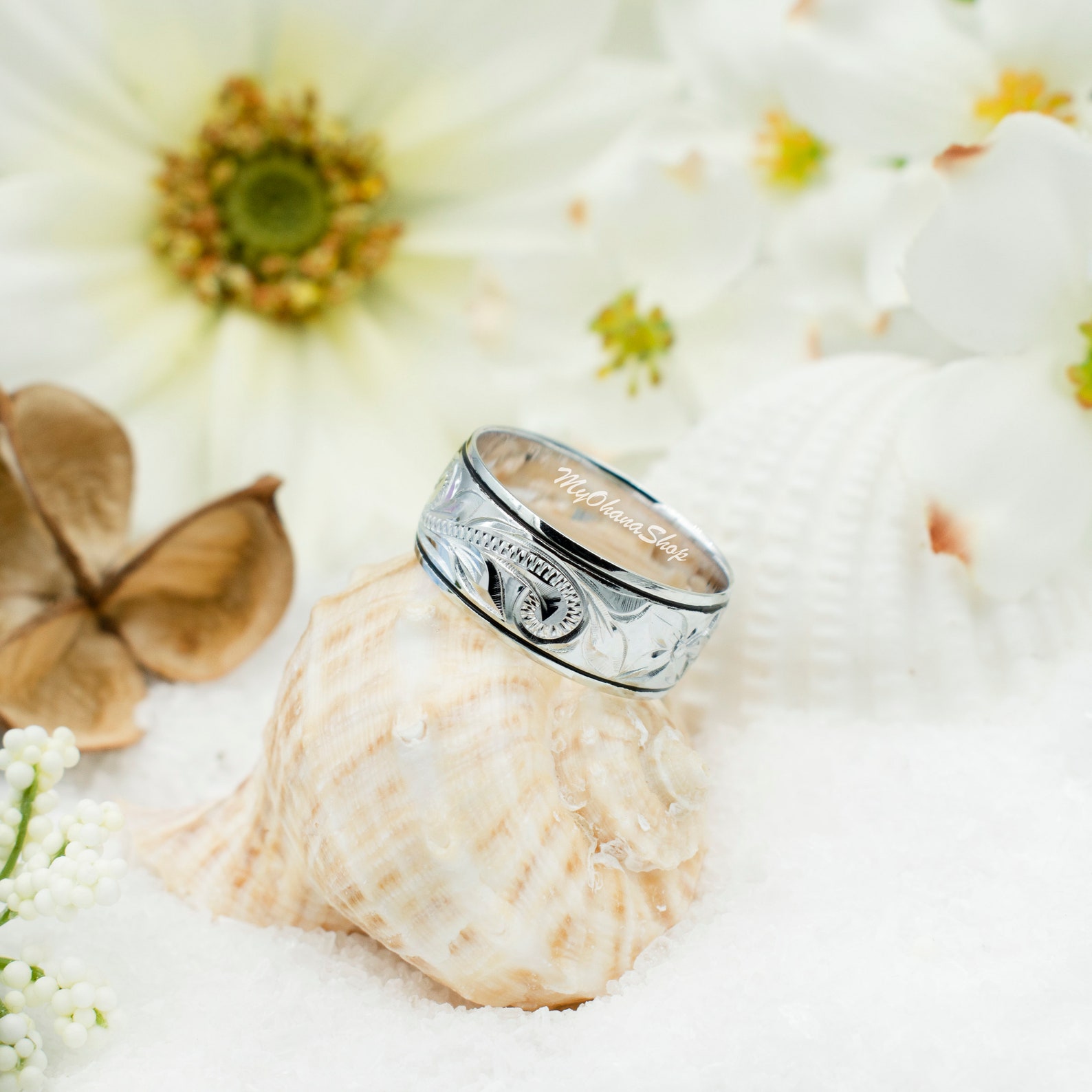 Sterling Silver Hawaiian Ring for Men & Women. Hand Carved | Etsy